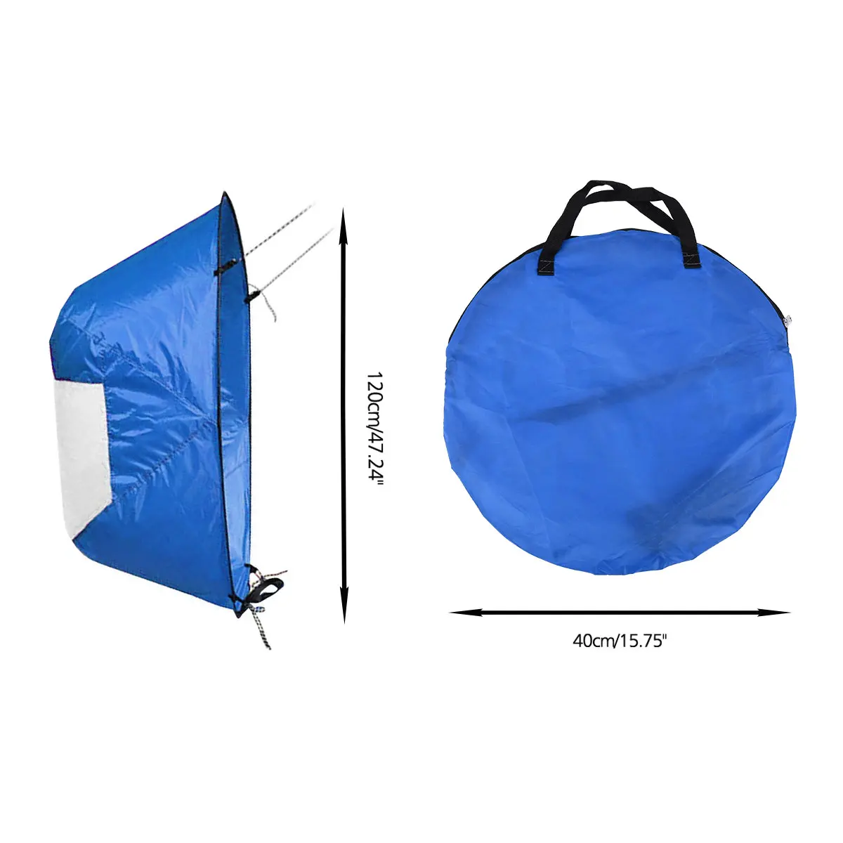 Foldable Downwind Wind Sail Kit for Kayak SUP & Paddle Board PVC ...