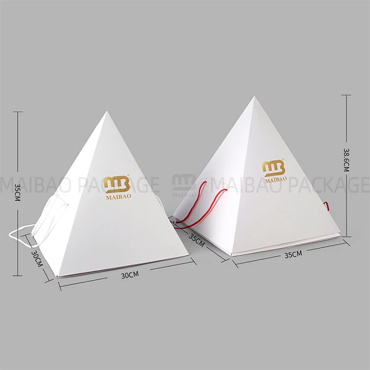 Customized Multi-Level Pyramid Shape Cake Box - Restaurants to Go