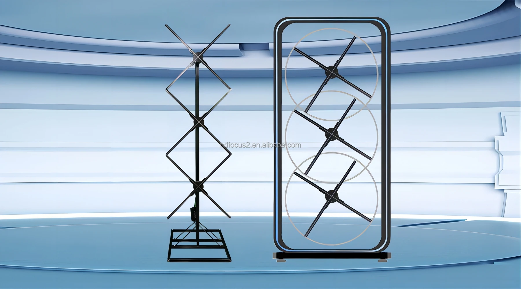 3D Holographic Fan Projector - LED Advertising Display with HDMI Input ...