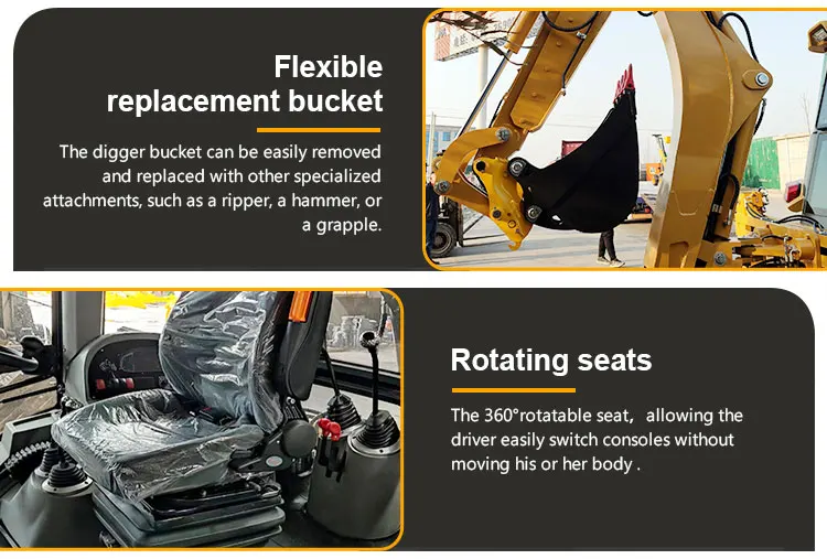 Tractor Backhoe Excavator Mini Tractor Front End Compact Backhoe Loader ...