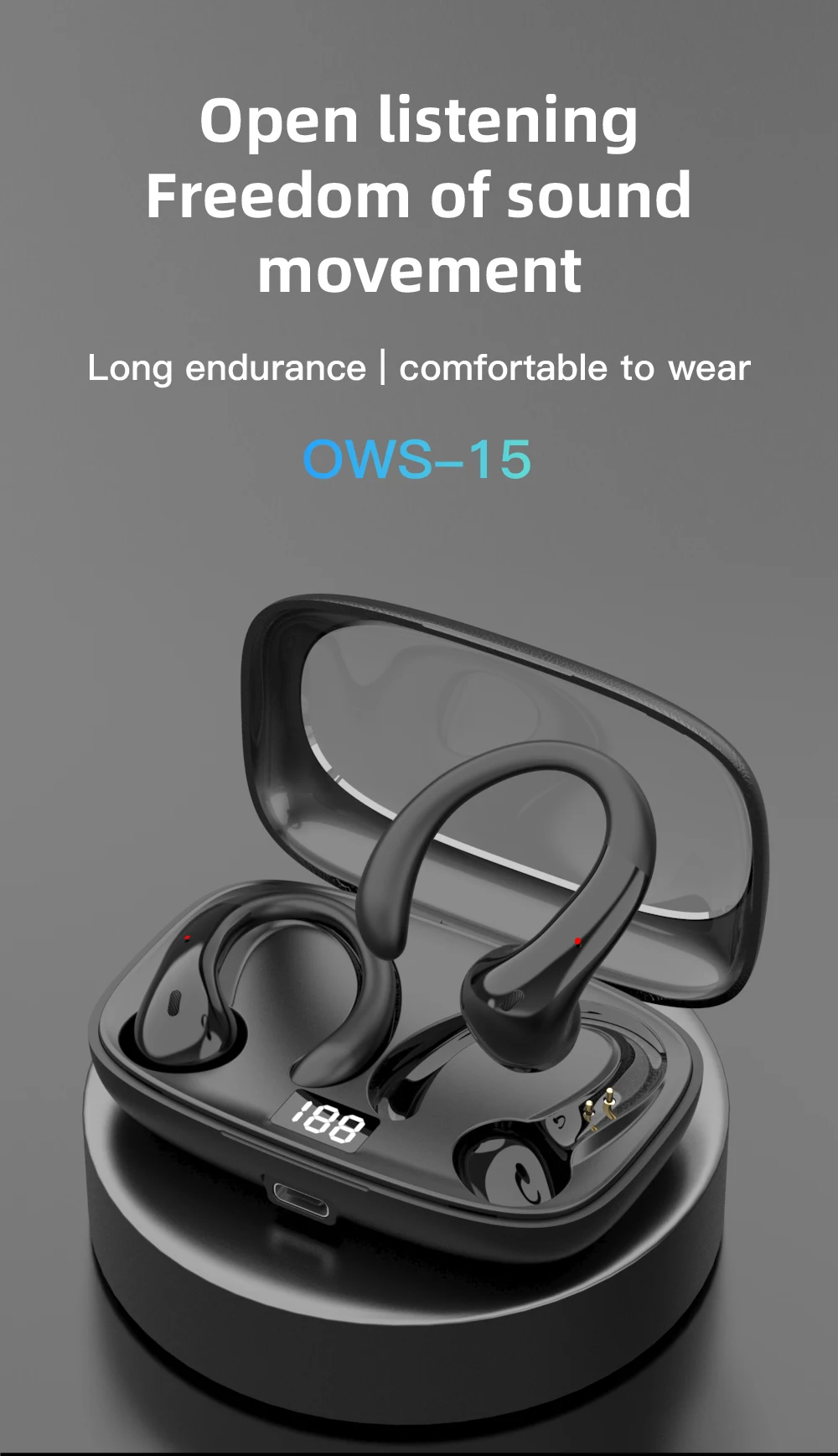 TWS Wireless Headphones - HD Stereo Noise Cancelling Earbuds