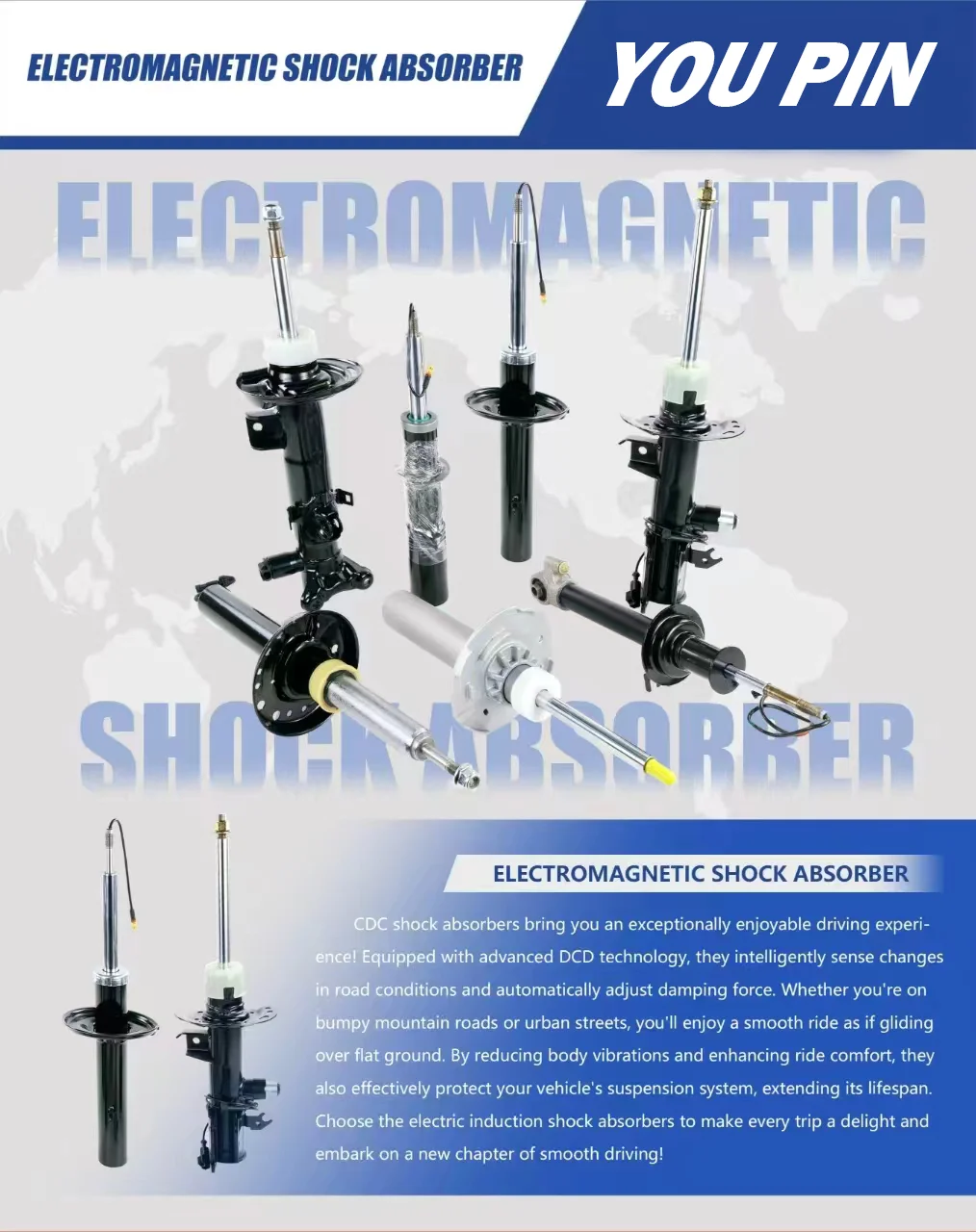 Auto Parts Suspension System Electric Shock Absorbs Magnetic Shock for ...