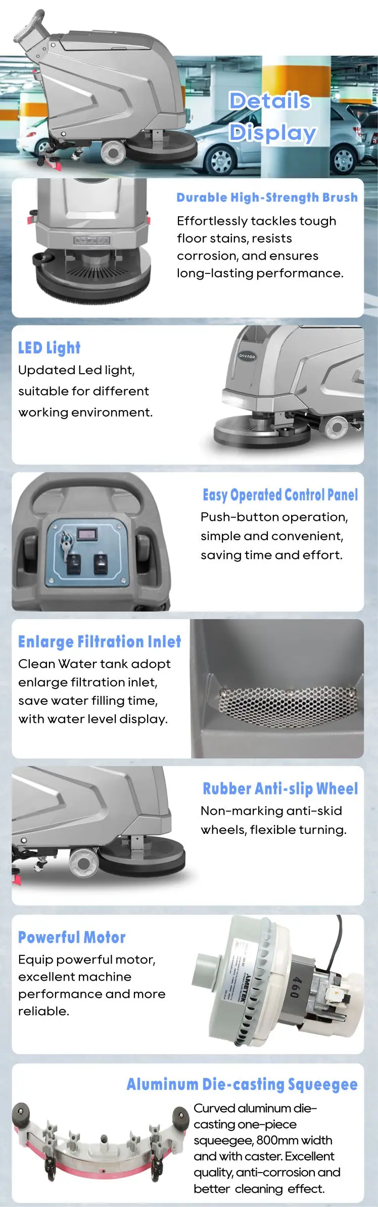 Commercial Battery Operated Single Disc Brush Tile Cleaning Equipment ...