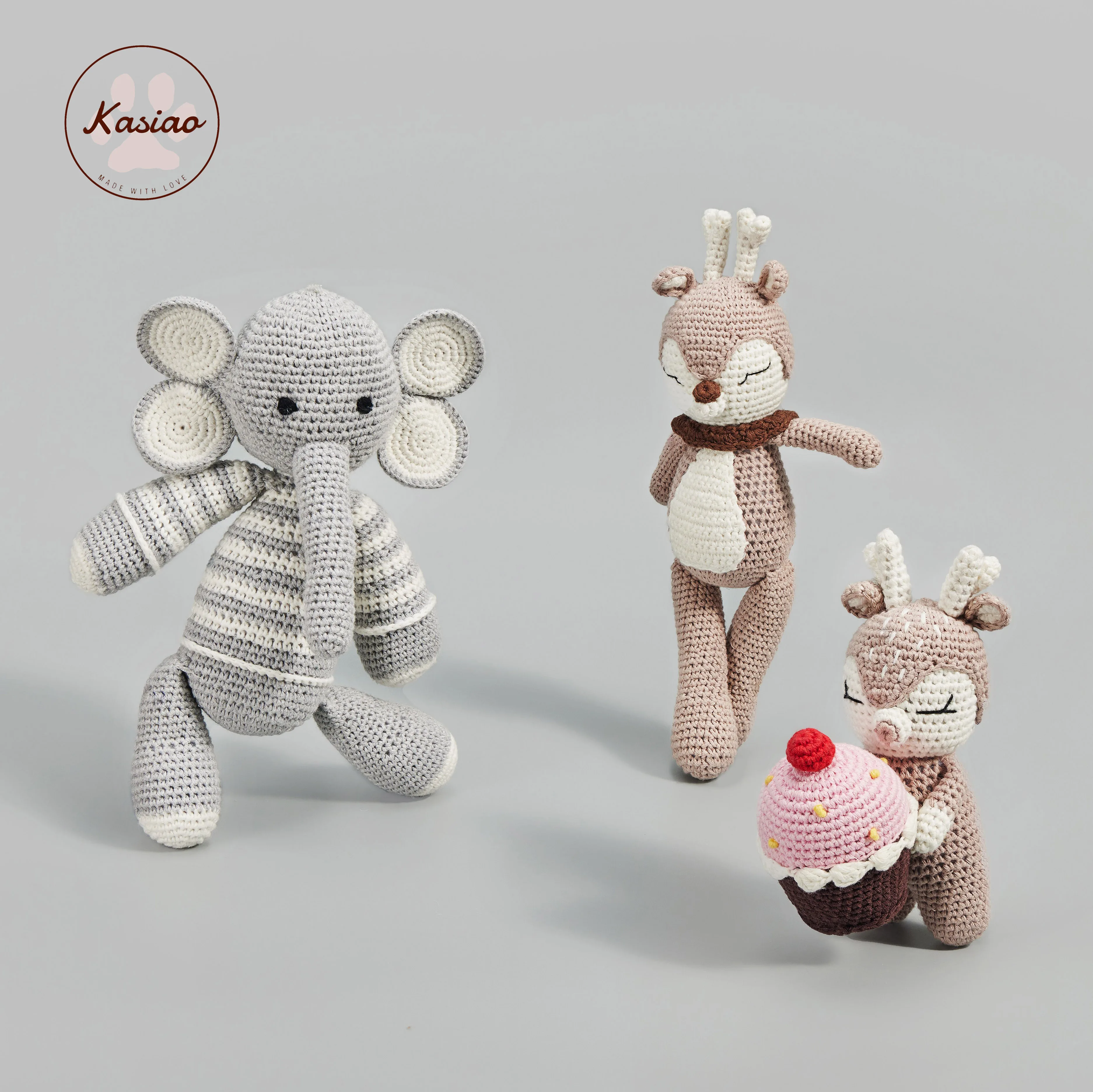 High Quality Crochet Toys Stuffed Elephant Amigurumi Toys Baby Gift ...