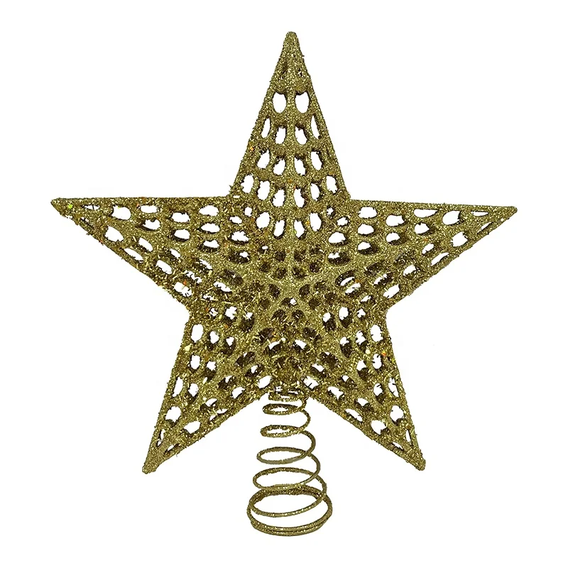 Wholesale Price Diy Gold Sliver Metal Christmas Tree Top Star Home ...