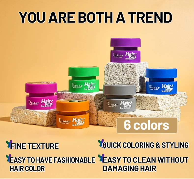 Disaar Temporary Hair Color Wax - Quick Styling Solutions
