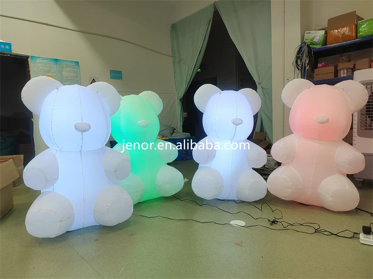 Cute Inflatable Gummy Bear Model with LED Light for Christmas ...