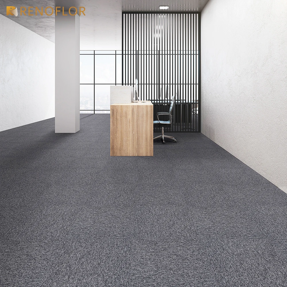 Luxury PVC Backing Office Flooring Tiles 50x50 Square Nylon Plain ...