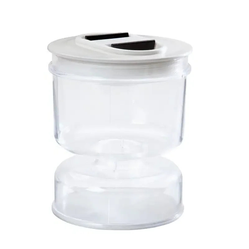 Luxury Acrylic Wet Dry Separation Pickle Jar Plastic Hourglass Design ...