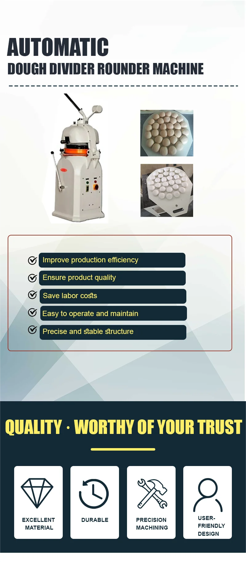 Dough Divider And Rounder Machine Dough Cutting Machine Divider Rounder ...