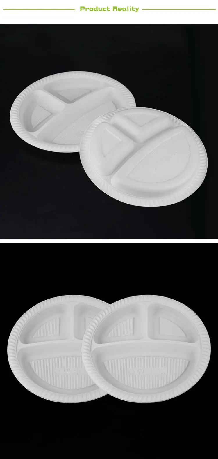 Wholesale Eco-friendly Takeout 10.25" Mineral Filled Pp Microwaveable 3 ...