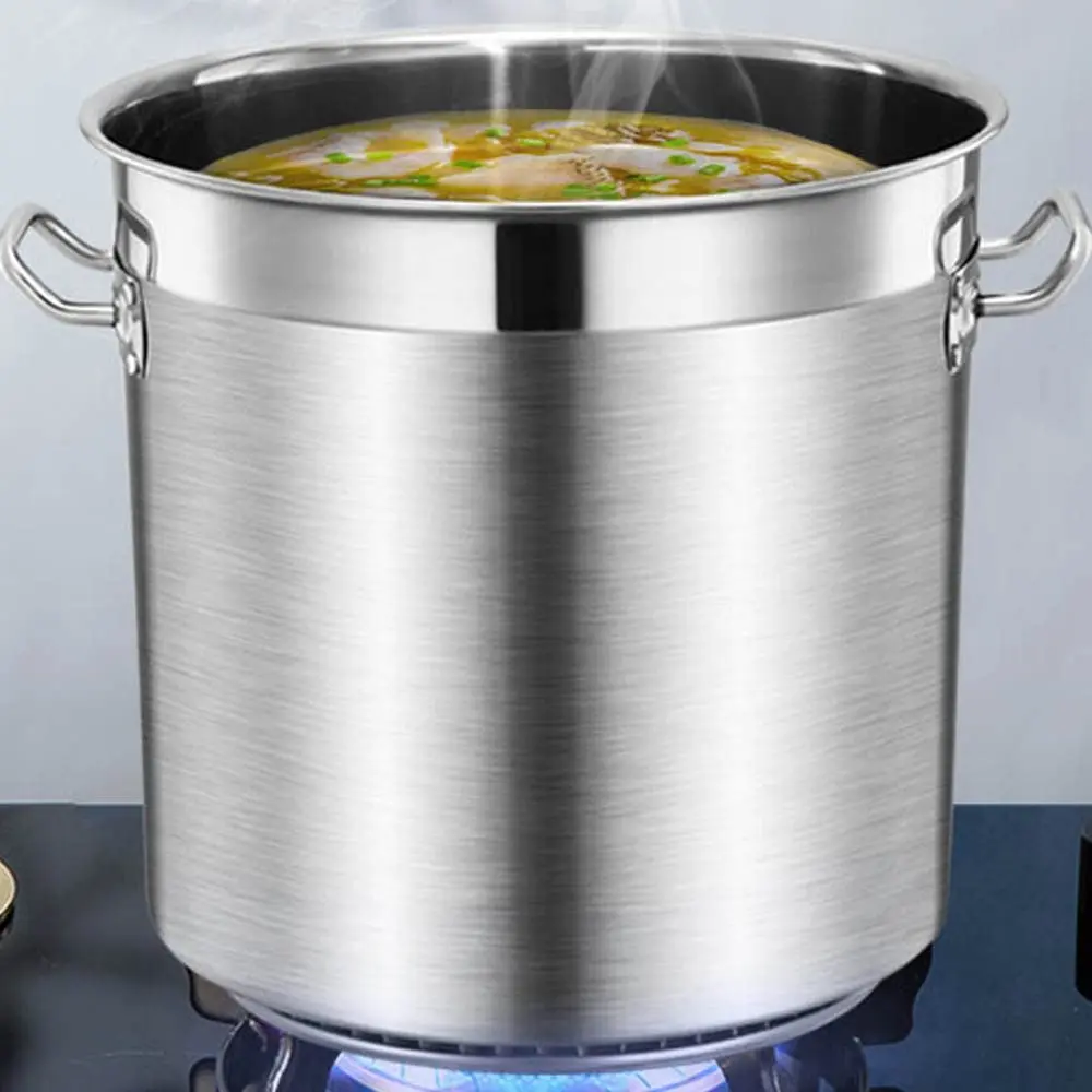 High Quality 3-ply Bottom Cooking Pot Stainless Steel Stock Pot ...