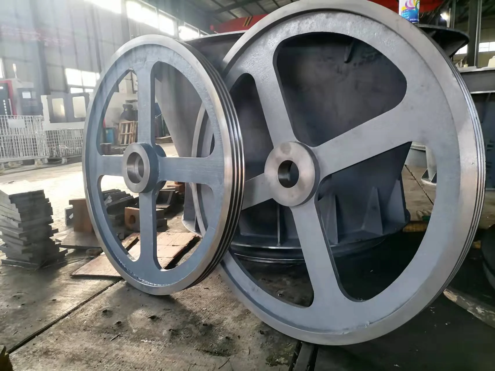 OEM Large Diameter Steel Tower Crane Wire Rope Sheaves