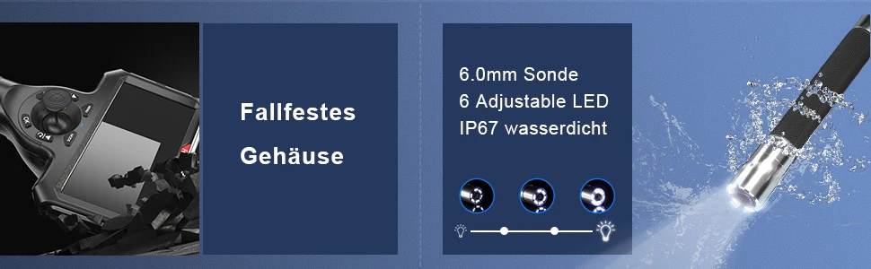 Ralcam 4 Way Endoscope Inspection Camera - Waterproof & Rotatable