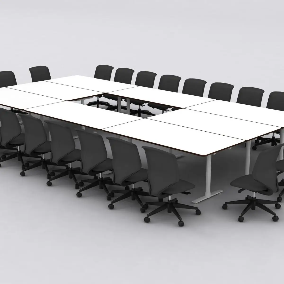 White Conference Table Smart Boardroom Office Tables And Modern 6 ...