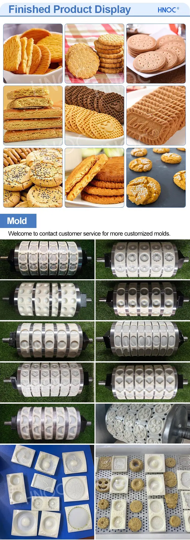 HNOC Rotary Moulder Walnut Cookie Soft Biscuit Make Machine Manual ...