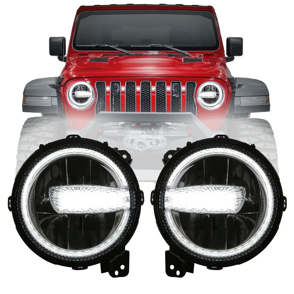 Faro Led Reflectante Para Jeep Wrangler Jl,Montaje De Faro De 9 Pulgadas Con Dot De Aprobación ...