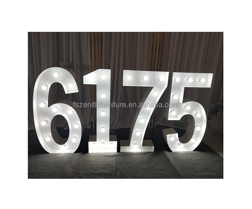 Wedding & Birthday Decor: 4FT Marquee Numbers with LED