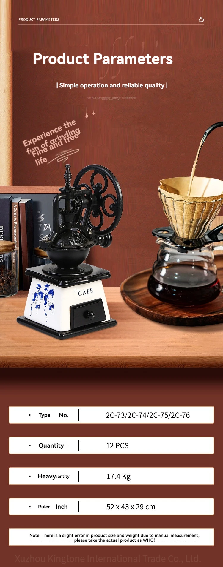 Innovative Products 2024 Vintage Shaker Coffee Grinder Household Manual ...