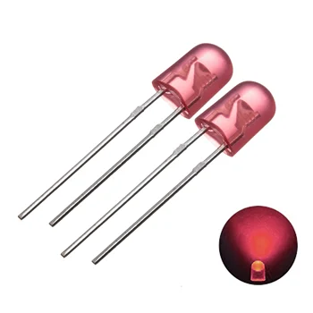 504 Diffused Light Emitting Diode Red Green Blue Yellow Lamp Through ...