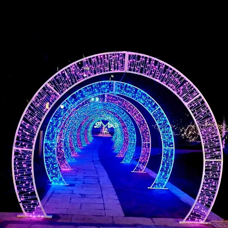 Factory Custom Outdoor Giant Waterproof Led Arch Light Decoration ...