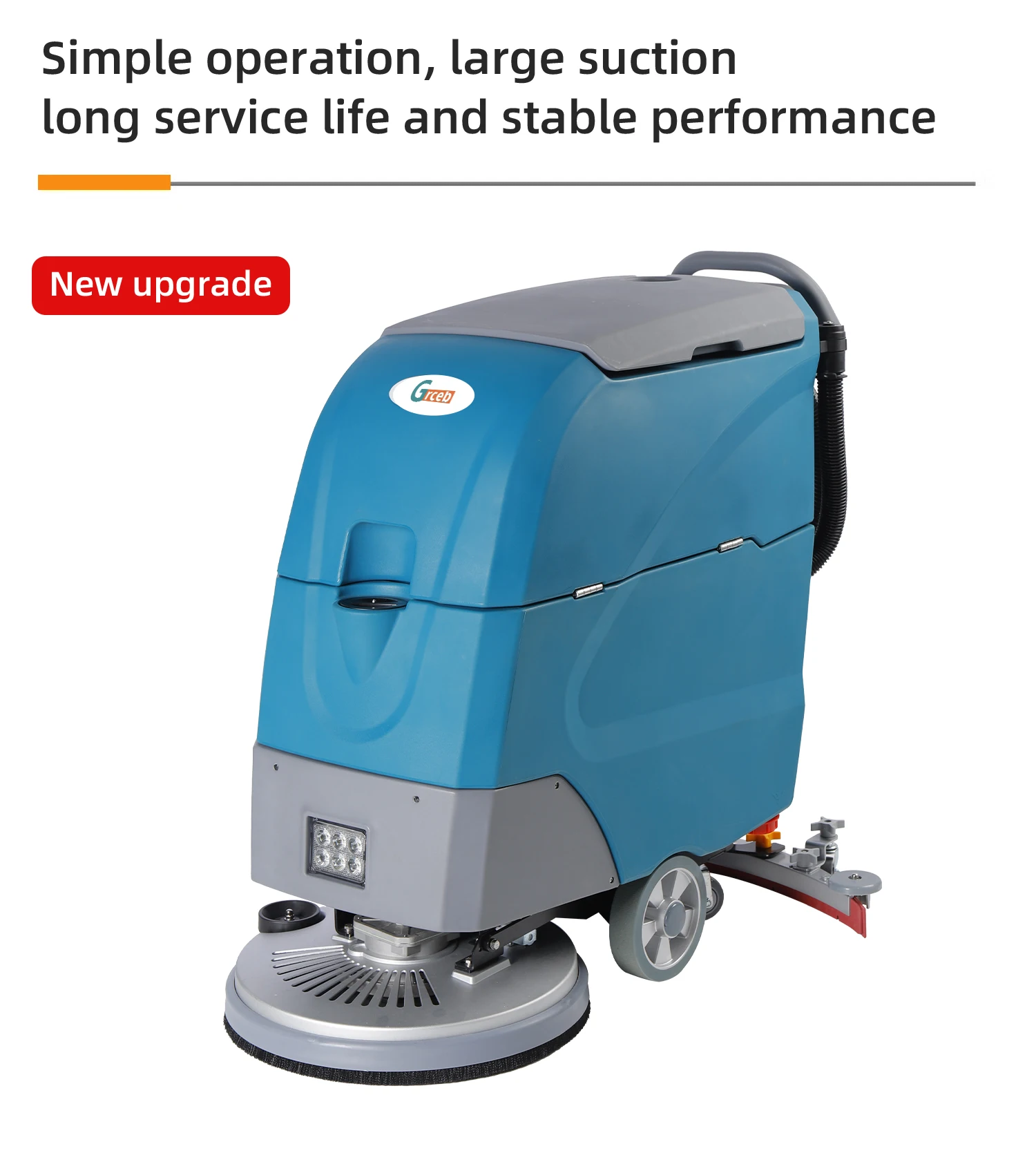 GS530 Electric Walk Behind Floor Scrubber Washer High Power Automatic ...