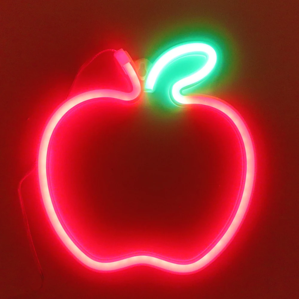 Wholesale Pretty Apple Neon Fruit Shop Supermarket Sign Valentine's Day ...