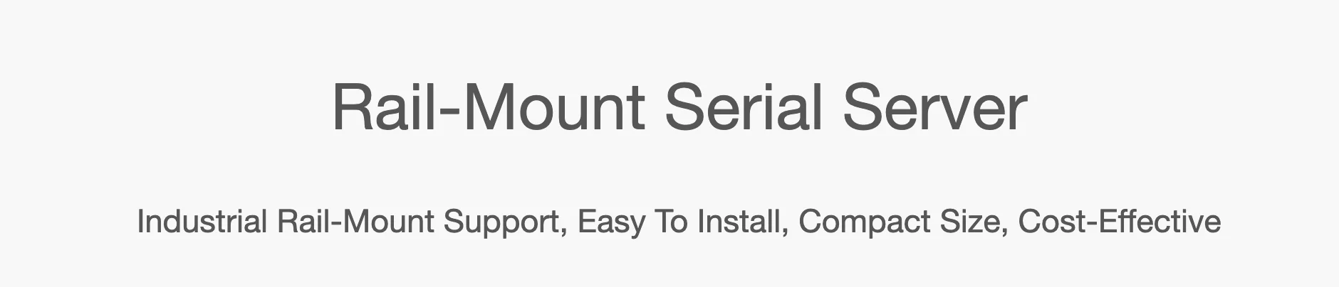 Rail-mount Serial Server - RS485 to Wifi/ethernet Module