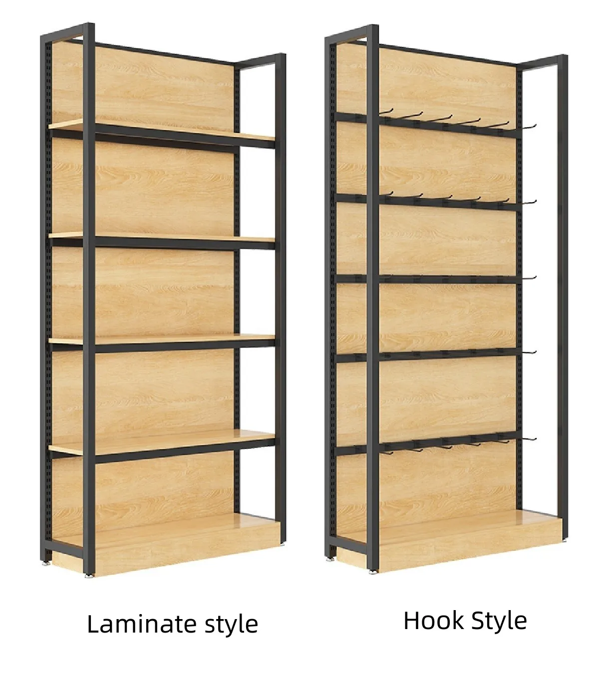 Metal Wood Display Shelf Retail Shop Bookstore Rack Wooden Retail ...