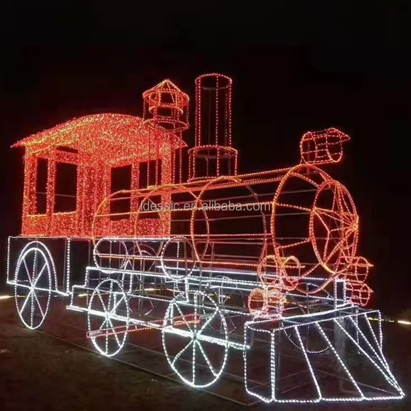Outdoor Acrylic Thomas the Train Lighted Motif for Christmas