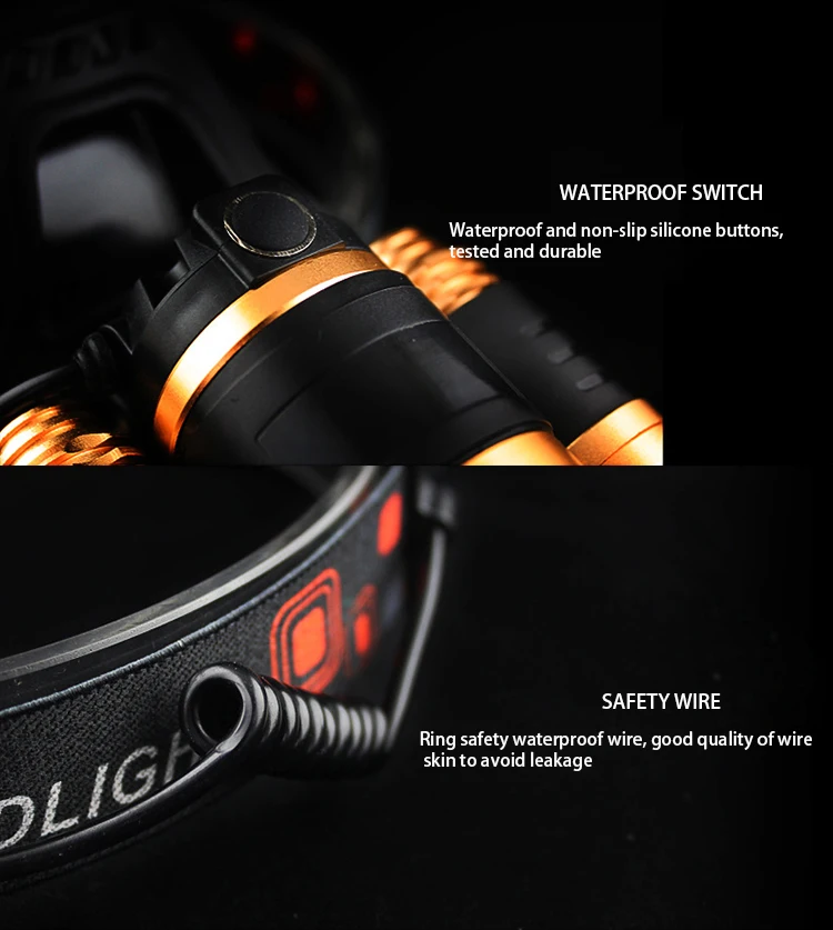 1100 Lumen Headtorch Xhp50 Big Dual Light Source Headlight Lamp Led Mx ...