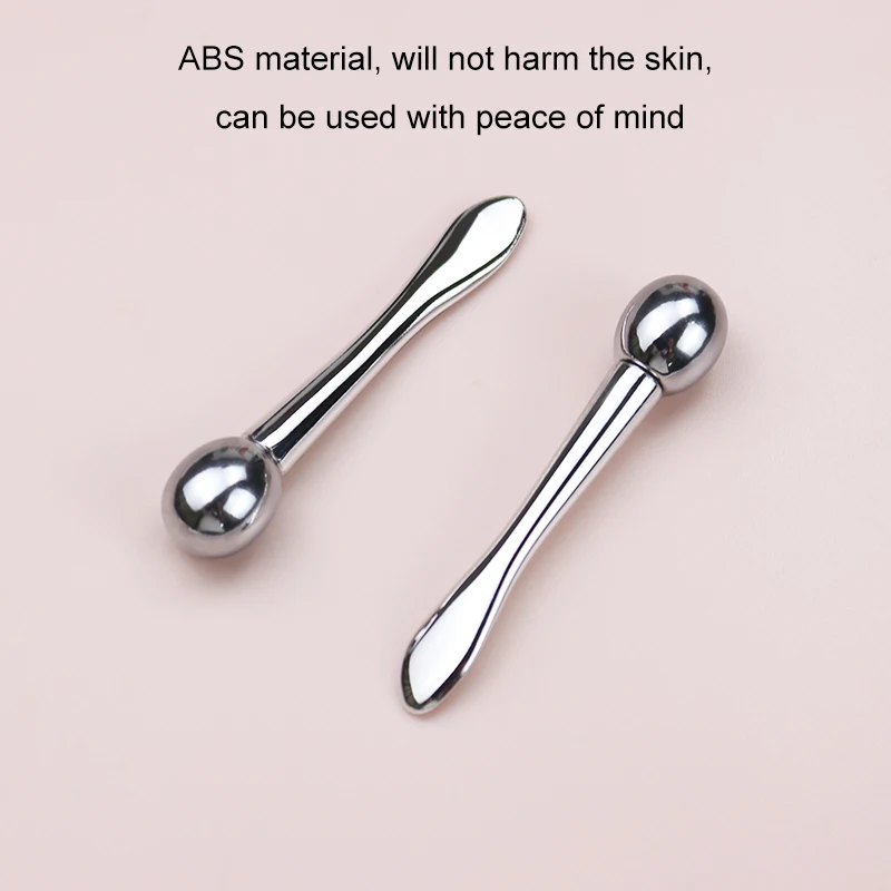 Silver Ball Shaped Rotate Eye Roller Massager Beauty Makeup Cream ...