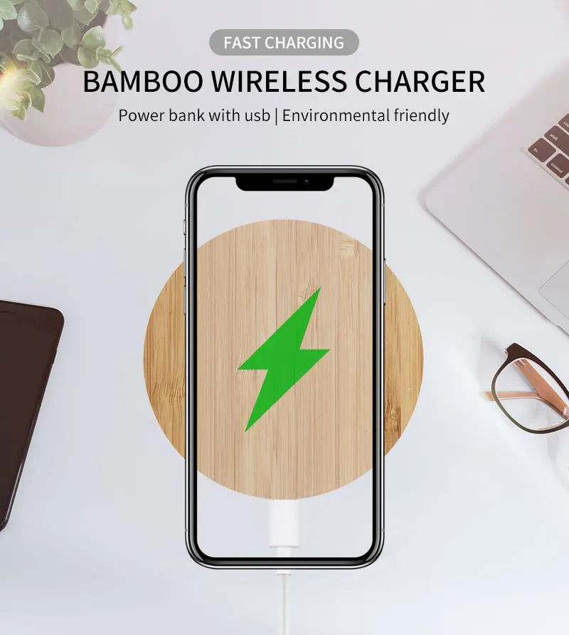 Custom Logo 5w Bamboo Cargadores Wooden Charger Stand Carregador Qi ...