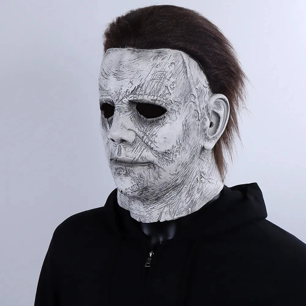 Halloween Michael Myers Killer Cosplay Horror Bloody Latex Masks Helmet ...
