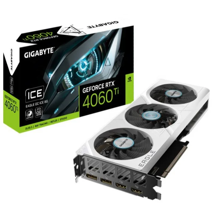 Gigabyte GeForce RTX 4060 Ti EAGLE OC ICE 8G Desktop GPU Gaming Graphic ...
