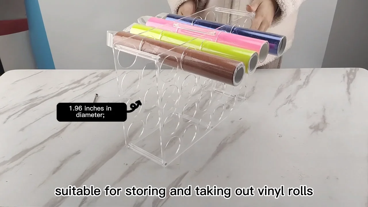 28075 30 Holes Vinyl Storage Rack Acrylic Vinyl Roll Holder Lightweight ...
