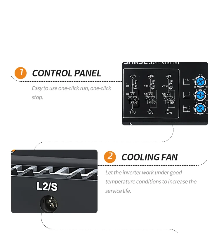 Single-Phase 1.5KW Bypass Soft Starter 220V AC Motor Starter for Water ...