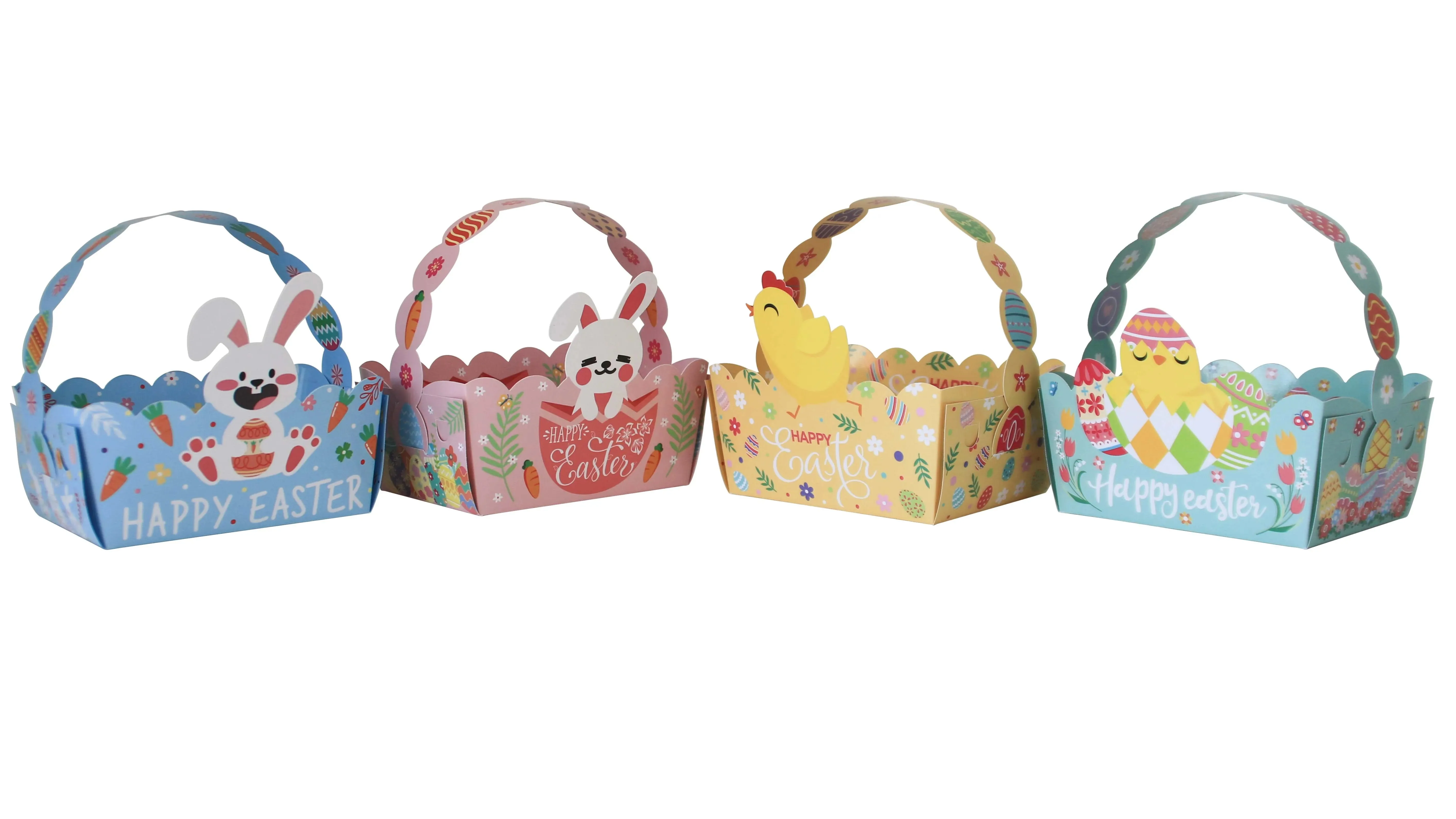 Easter Bunny Rabbit Candy Box With Handle Goody Cookies Containers ...