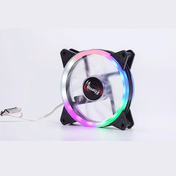 Double Ring Led 4 Color Case Cooling Fan 120mm 12cm 4pin Male/female ...