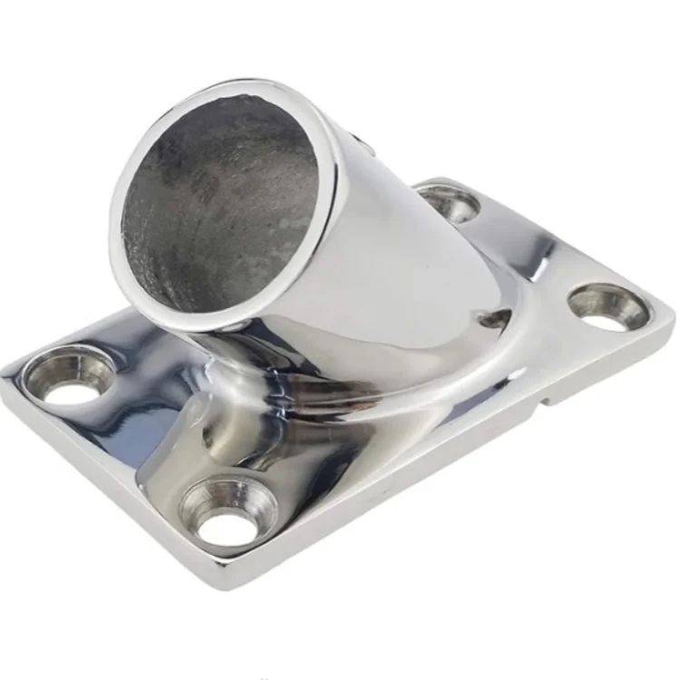 Stainless Steel 316 Rectangular Rail Base 45 Degree For Mounting Deck ...