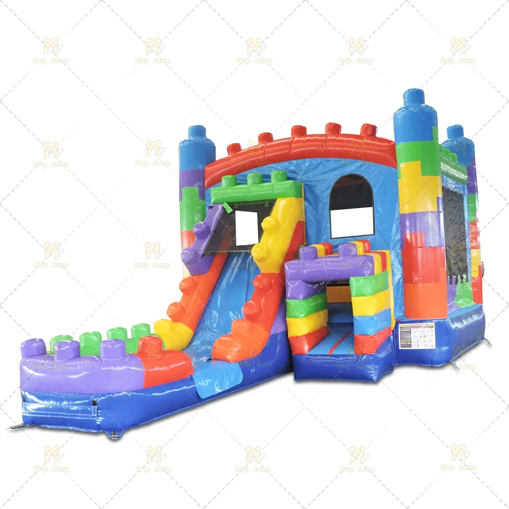 Commercial Pvc Inflatable Bouncy Castle Building Block Party Bounce ...