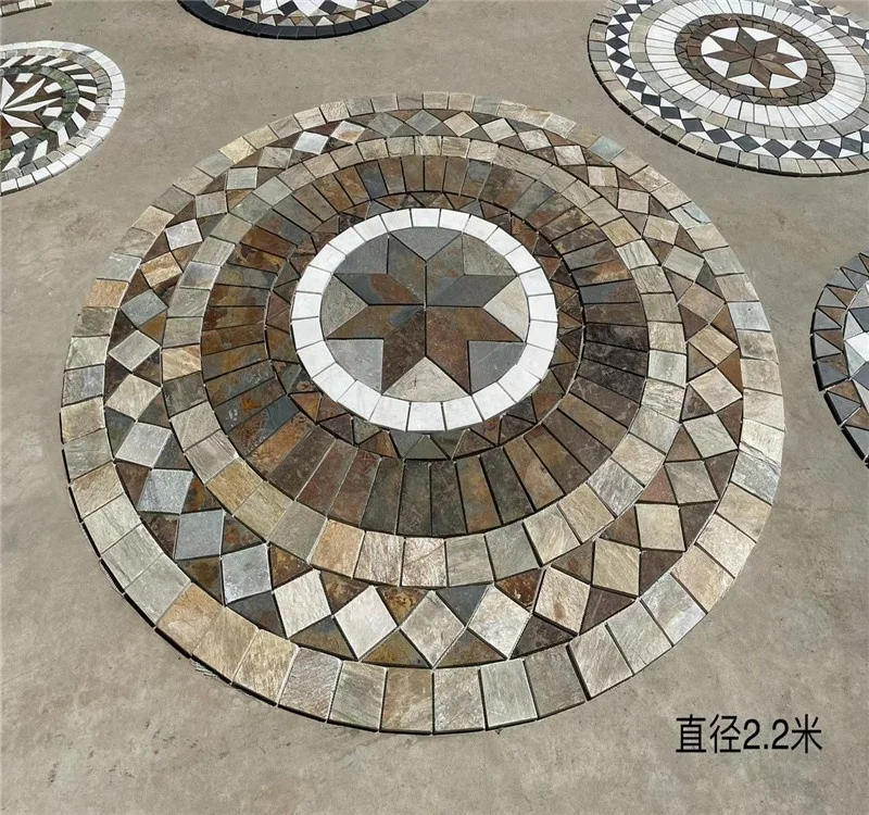 Square Shape Large Slate Mosaic Medallions For Patio - Buy Medallions ...