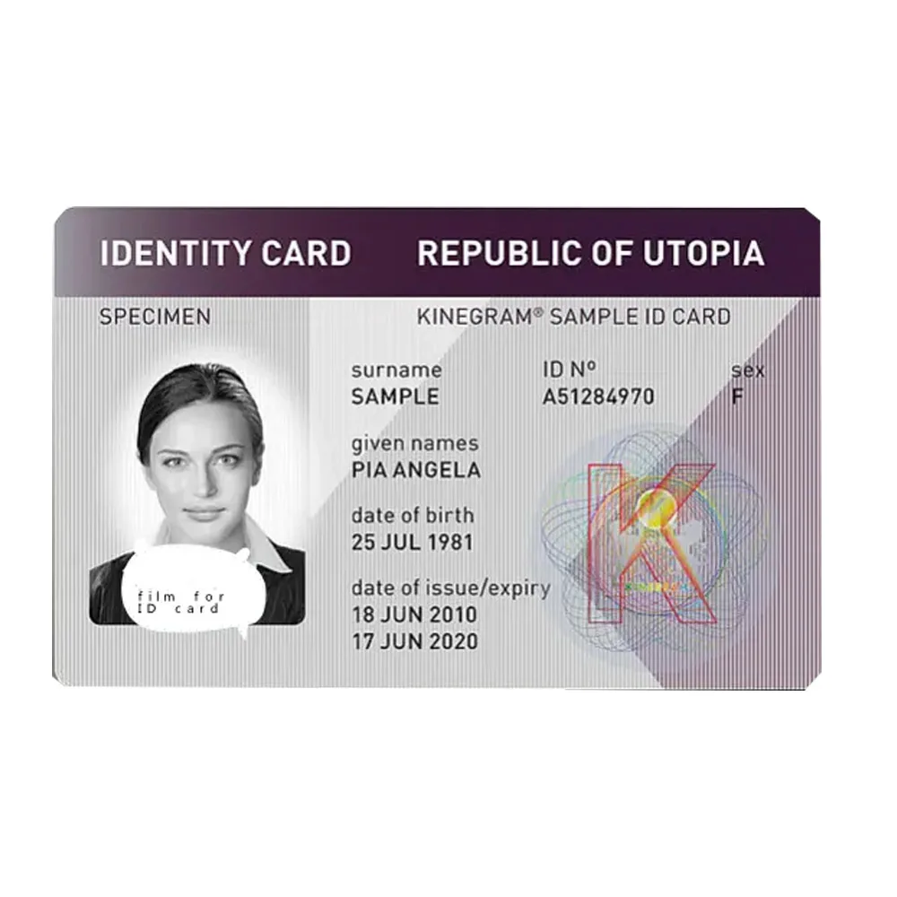 laser engravable security ID card textured polycarbonate film| Alibaba.com