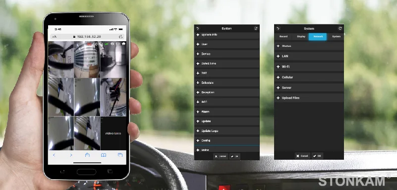 STONKAM 8 Cameras MDVR 3G 4G GPS Wifi Truck DVR with DFMS