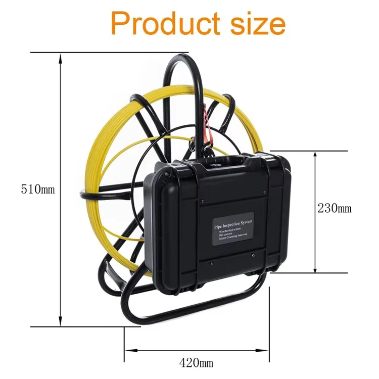 9Inch HD Color Screen Sewer Inspection Endoscope Camera 8GB Video ...