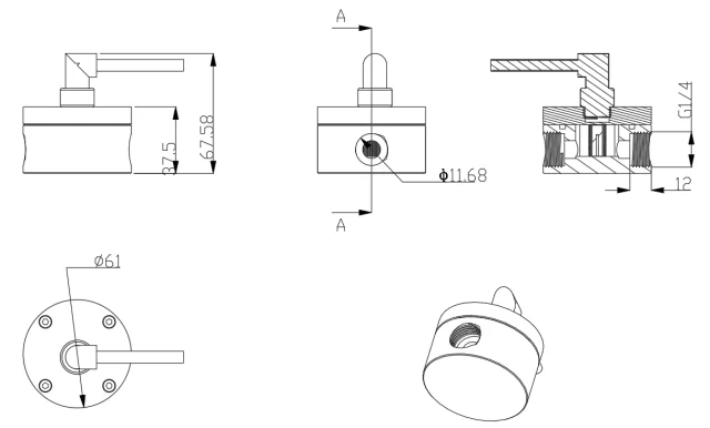 ISO Standard OFZAT Aluminum Gear Flow Water Fuel Level Sensor