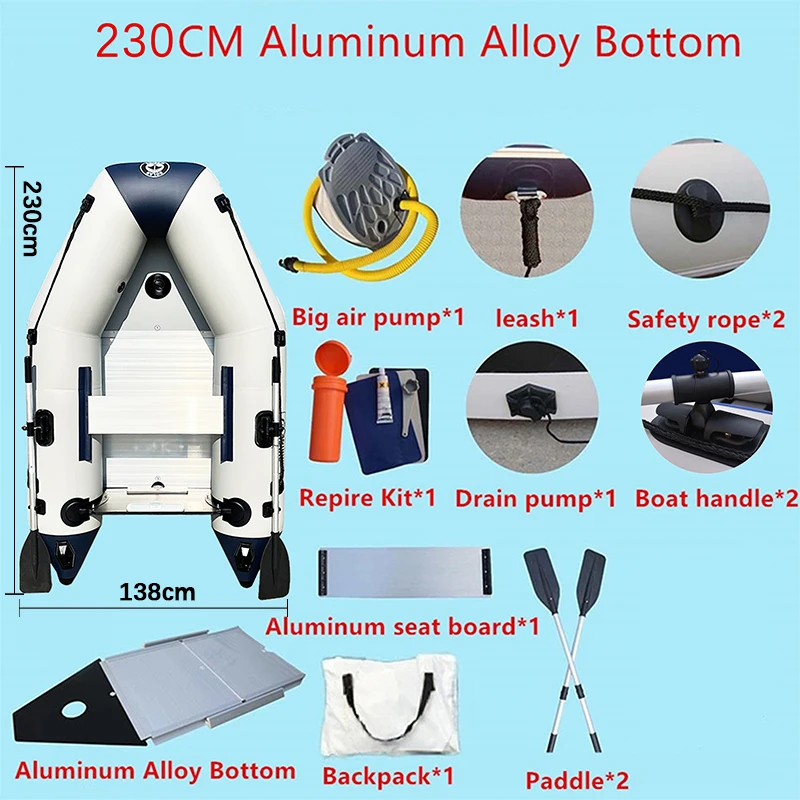 Solar Marine Inflatable Dinghy Boat With Motor Mount Compatible For ...