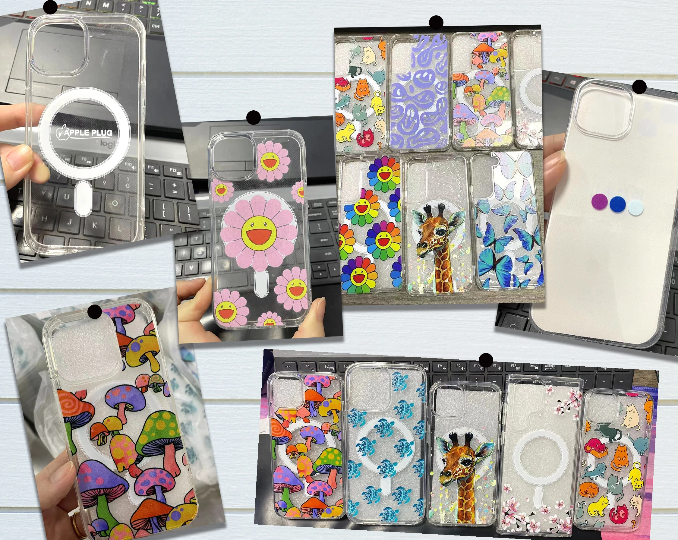 Magnetic Phone Case Magsafing Transparent Clear Shockproof Phone Case ...