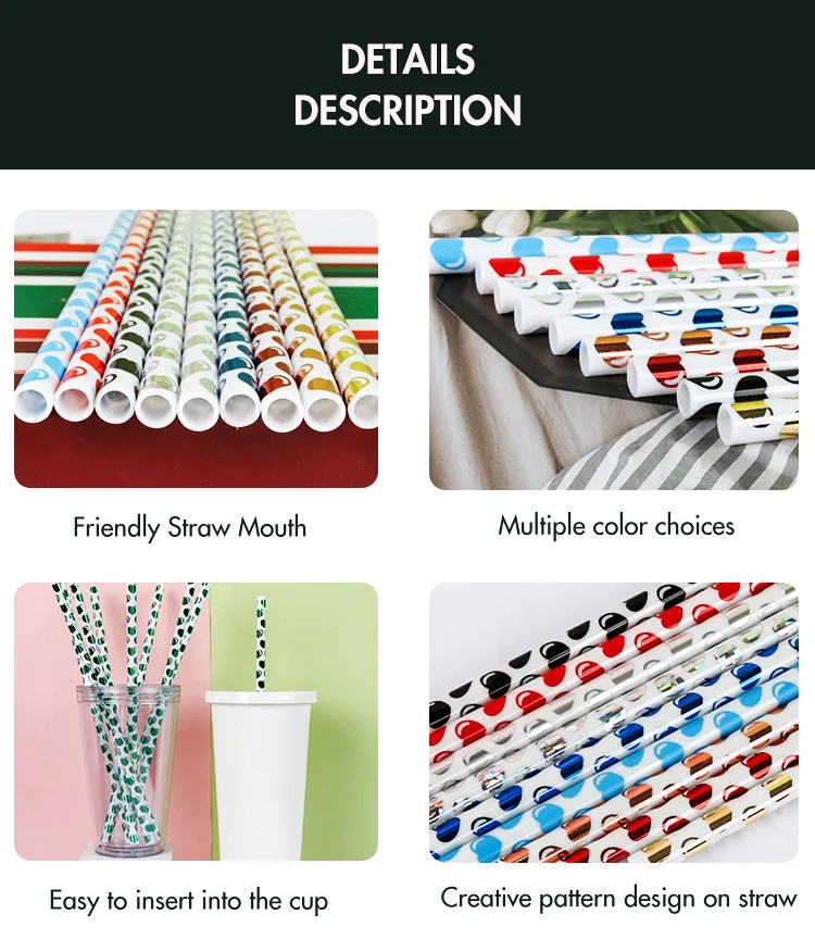 Reusable Clear Cow Printing Straws Custom Printed Eco Plastic Reusable