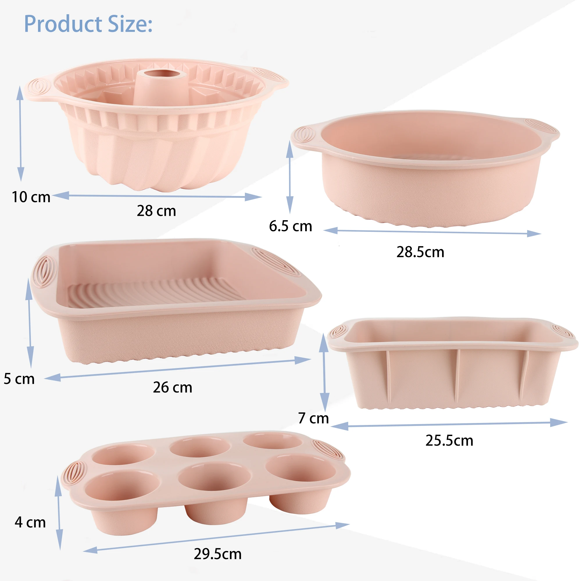 Factory Direct High Quality Food Grade Bakeware Sets Silicone Cake ...